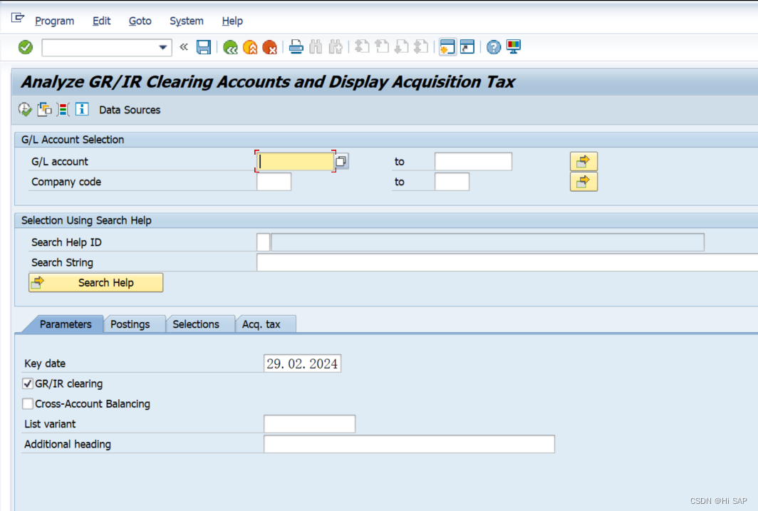 SAP FICO F.19 GR/IR account reclassification Error_sap f.19-CSDN博客