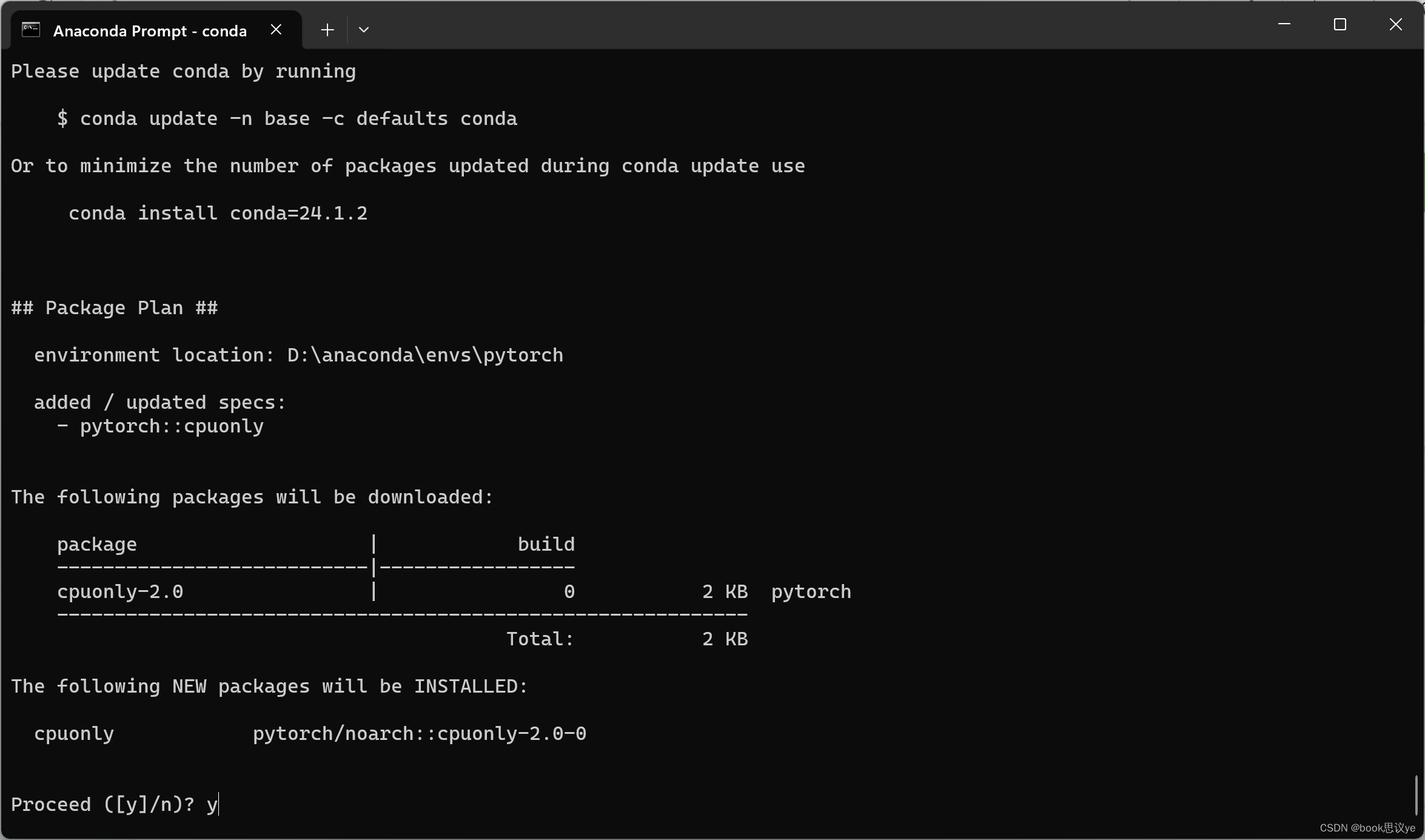2024最新win11系统PyTorch安装CPU版（保姆级教程）_pytorch下载cpu版本-CSDN博客