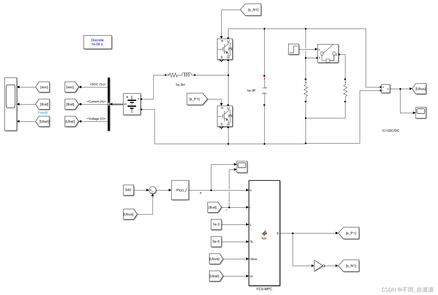 【Simulink】电池双向DC/DC+PI+FCS-MPC直流母线稳压_pi双环控制改成mpc控制-CSDN博客