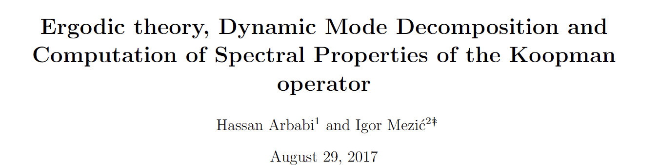 【Koopman】遍历论、动态模态分解和库普曼算子谱特性的计算研究（Matlab代码实现）-CSDN博客