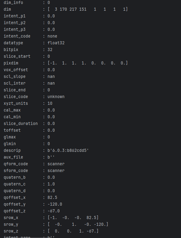 一文道尽医学图像 ABIDE 等数据集 .nii.gz 文件类型Python格式化显示以及各个字段含义 (附源码)-CSDN博客