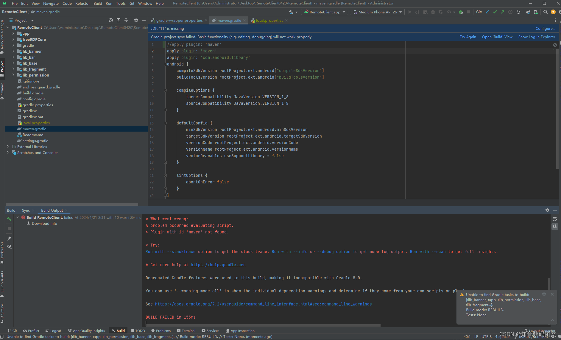 Caused by: org.gradle.api.plugins.UnknownPluginException: Plugin with id ‘maven‘ not found-CSDN博客