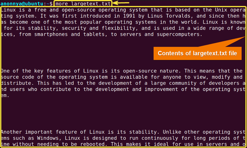 Linux-命令-more-示例_more 查看长文件命令-CSDN博客