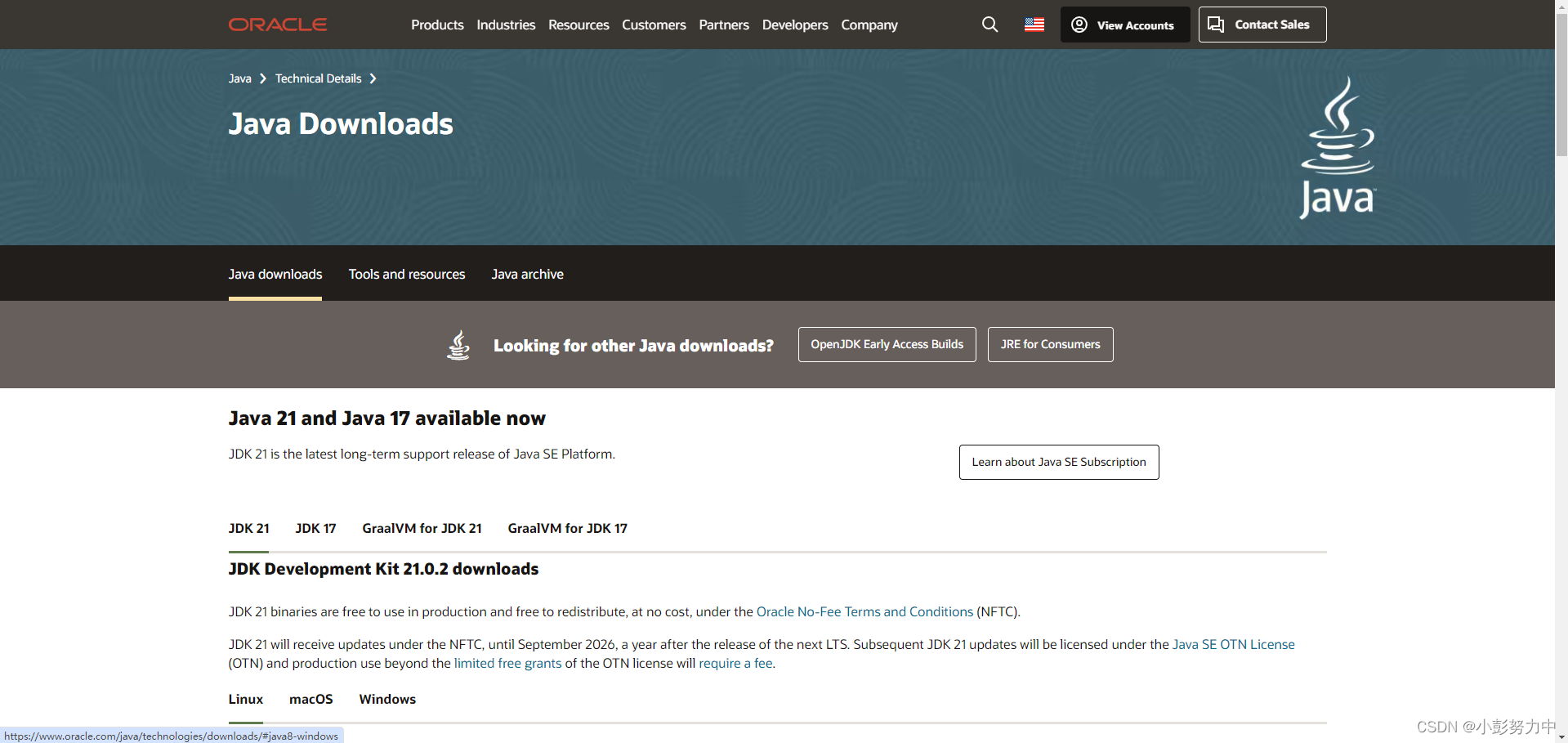 JDK8官网下载和安装，保姆级教学_jdk官网-CSDN博客