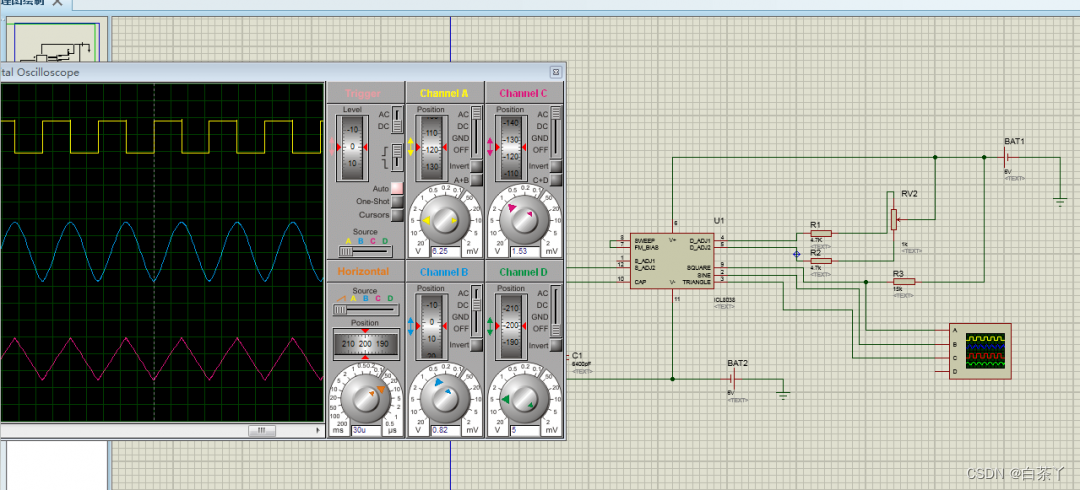 模拟电子技术设计--基于ICL8038的正弦波、方波和三角波发生器设计（仿真）_icl8038产生50hz正弦波-CSDN博客