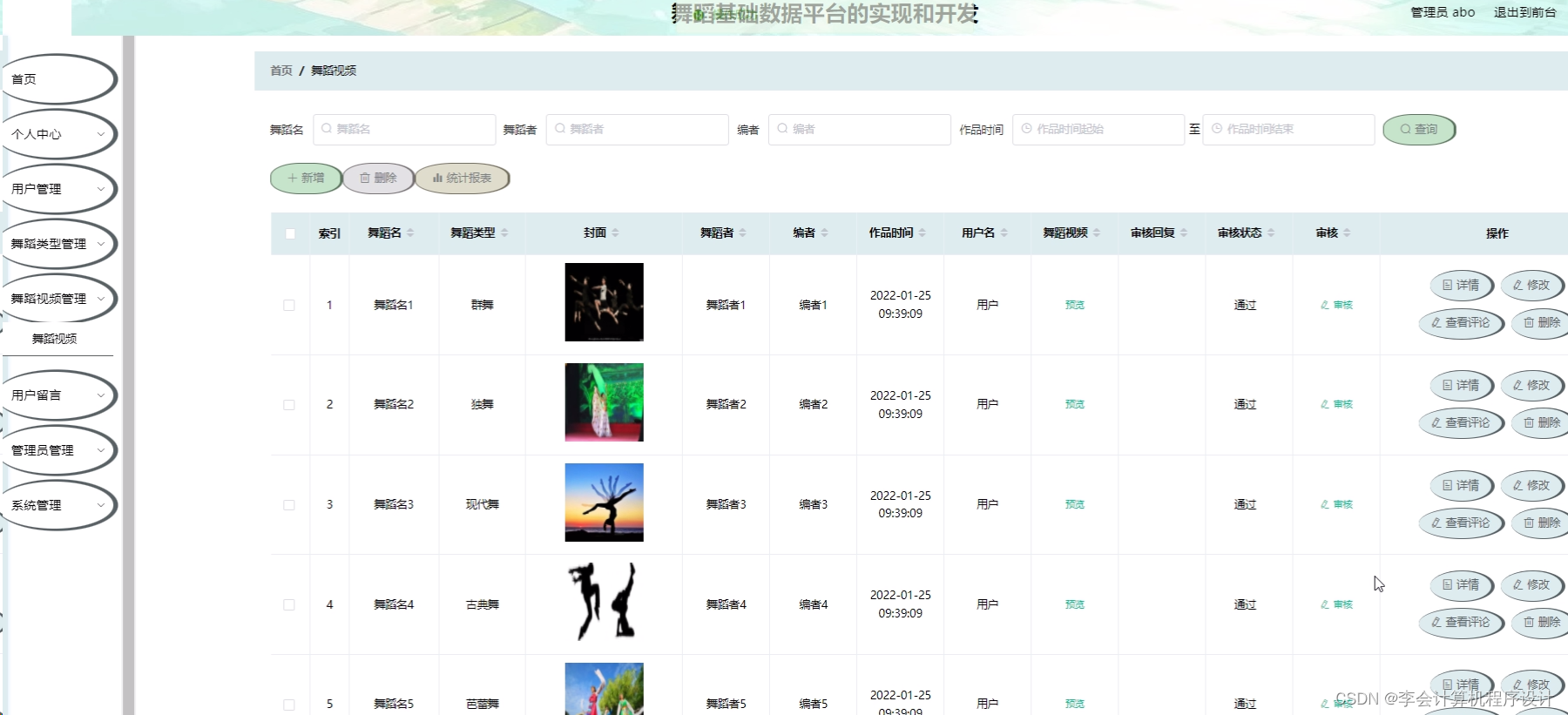 Java毕业设计舞蹈基础数据平台的实现和开发（springbootmysqljdk18meven）舞蹈动作数据库 Csdn博客