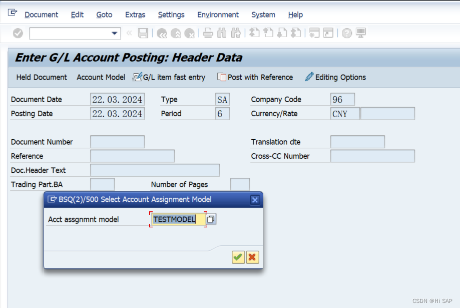 SAP 财务快速记账之--科目分配模型（Account assignment model ）_sap中account assignment-CSDN博客