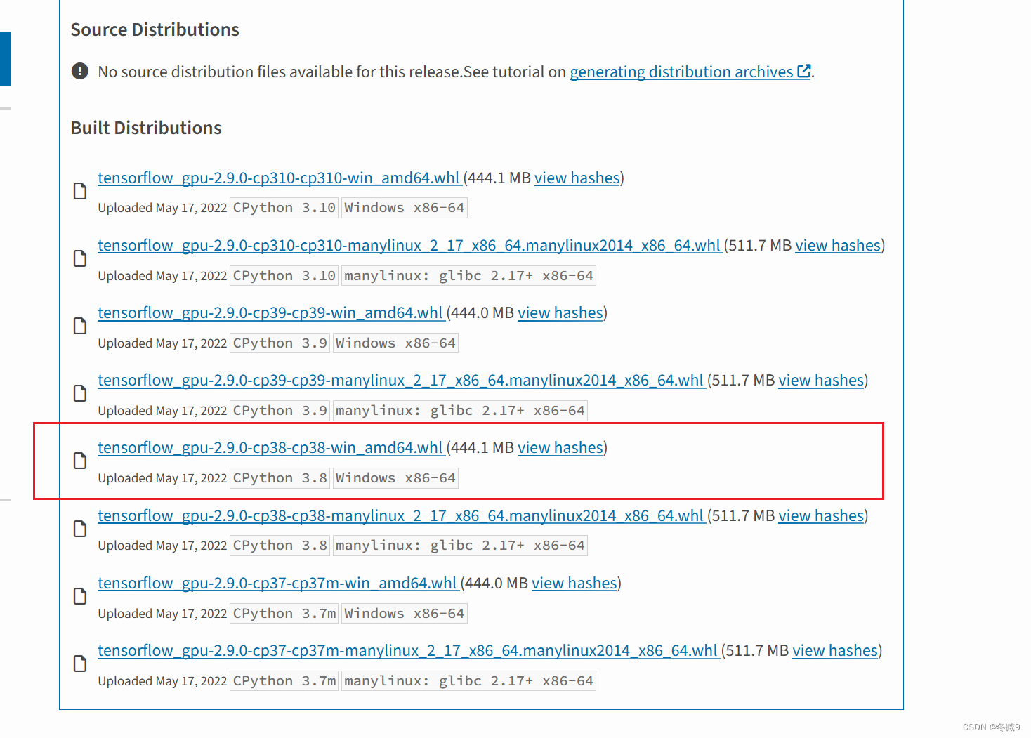 tensorflow安装教程(GPU版本 Win11 anaconda tensorflow2.9 python3.8 cuda11.2)_win11 conda tensorflow gpu ...