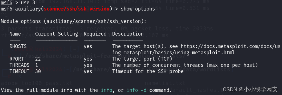 Metasploit渗透测试之信息收集（三）_探测ssh协议版本-CSDN博客