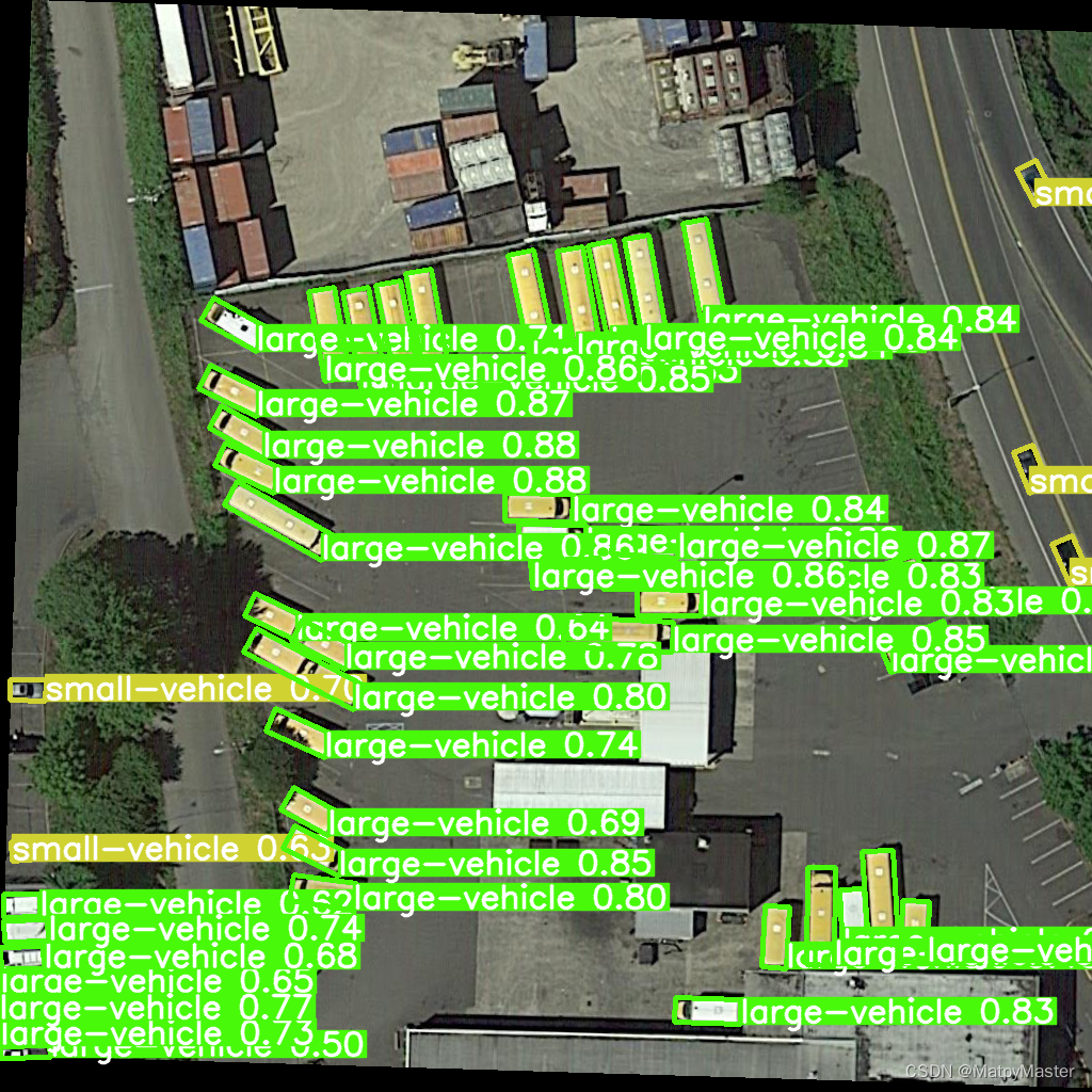 全网首发！Yolov8_obb旋转框训练、测试、推理手把手教学（DOTA1.0数据集map50已达80%）_yolov8 obb-CSDN博客