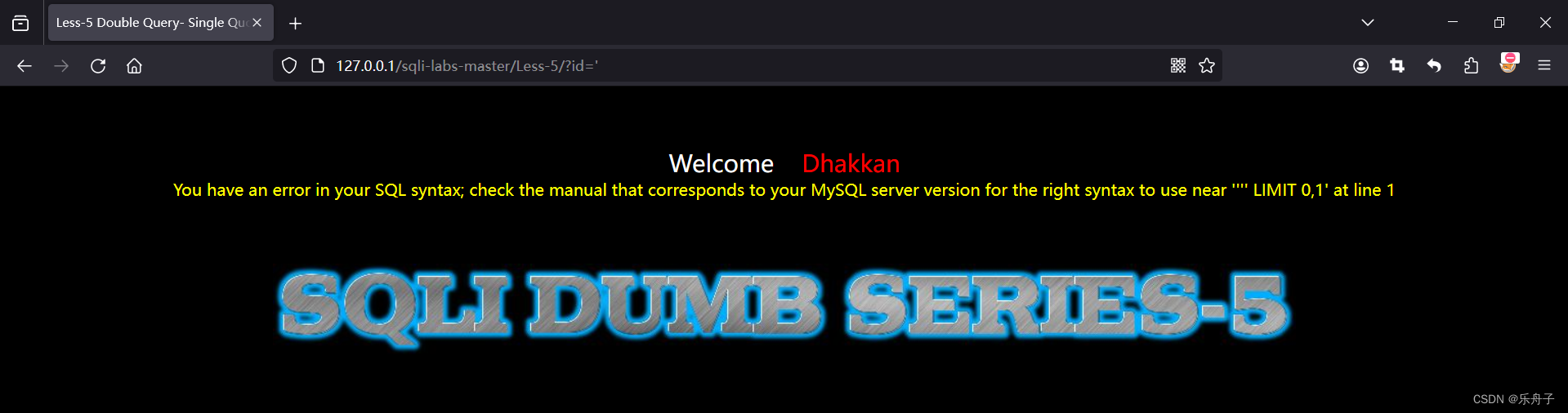 SQLi-LABS-MASTER 1-7-CSDN博客