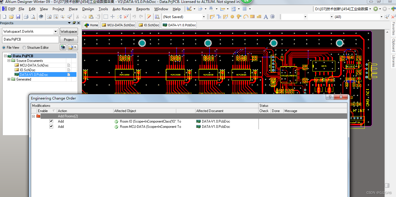 基于STM32F105RBT6单片机+MCP23008设计多路IO工业级数据采集板硬件（原理图+PCB）工程文件_stm32f105rbt6原理图-CSDN博客