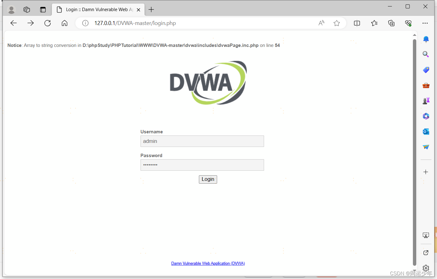 7.3、kali windows DVWA搭建及测试_down vnlnerable web-CSDN博客