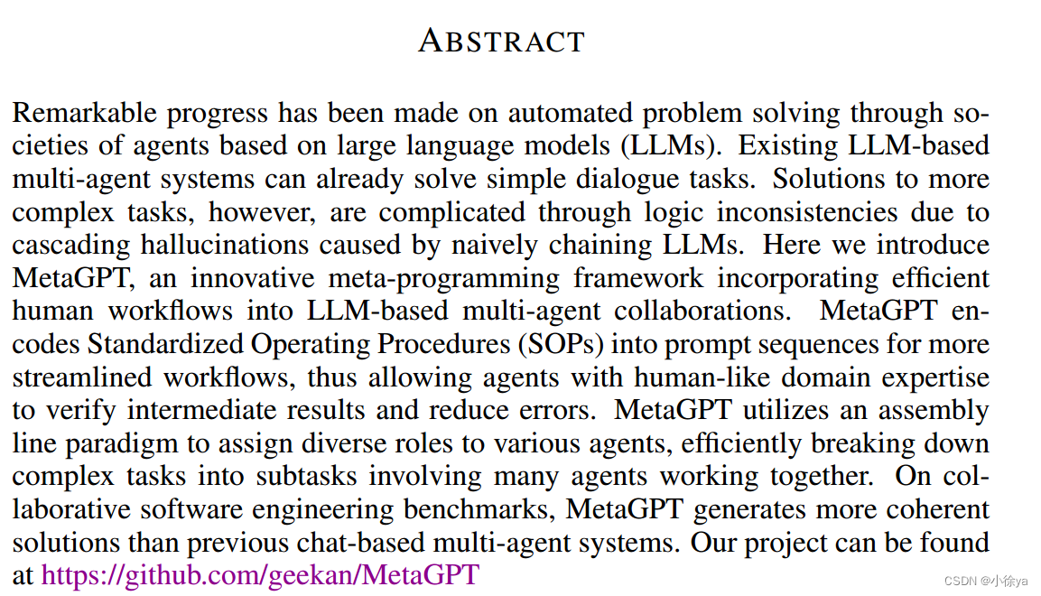 METAGPT: META PROGRAMMING FOR A MULTI-AGENT COLLABORATIVE FRAMEWORK ...