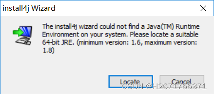 解决安装exe4j出现的“No JVM could be found on your system.Please define EXE4J_JAVA_HOME...”的问题_exe4jno ...