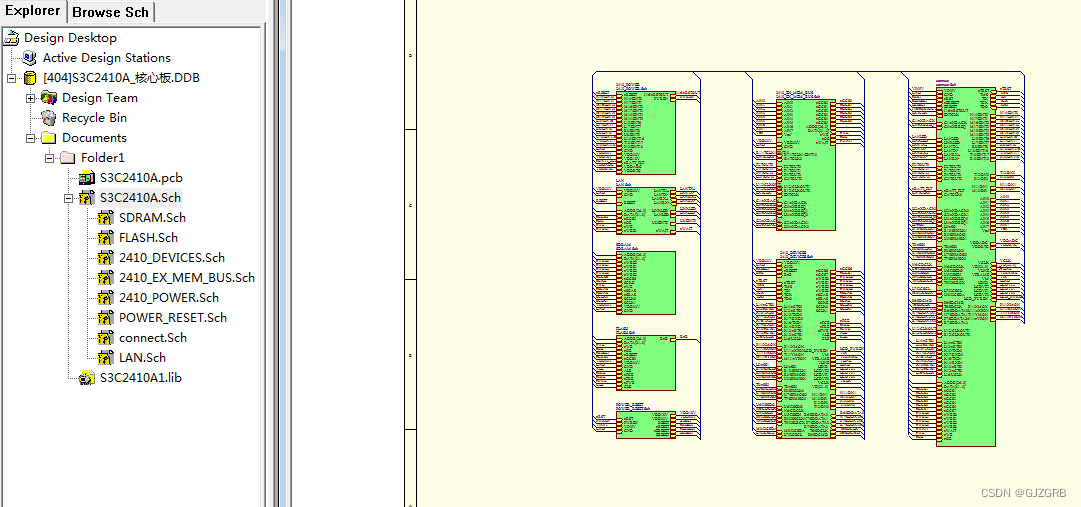 基于三星S3C2410A芯片的 ARM9核心板Protel99SE设计硬件（原理图+PCB）工程文件_三星arm9线路图-CSDN博客