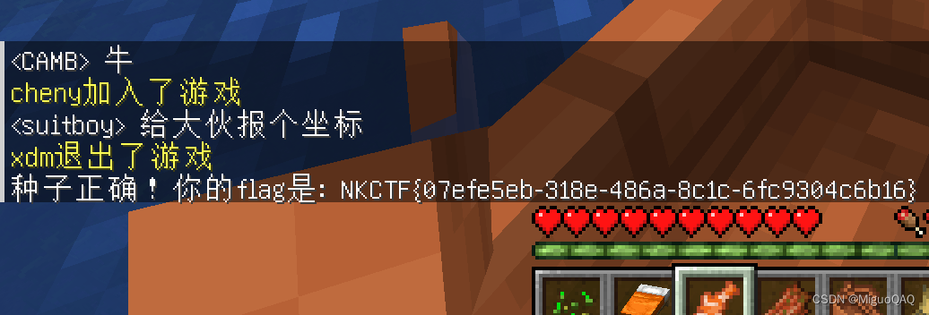 [NKCTF2024] Minecraft:SEED WriteUp by MiguoQAQ_minecraft:seed misc-CSDN博客