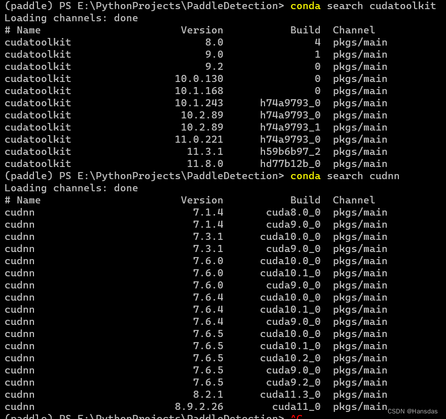 【DL笔记】Conda虚拟环境下安装cuda cudnn+PaddlePaddle安装+PaddleDetection_cuda+cudnn+paddlepaddle如何安装-CSDN博客