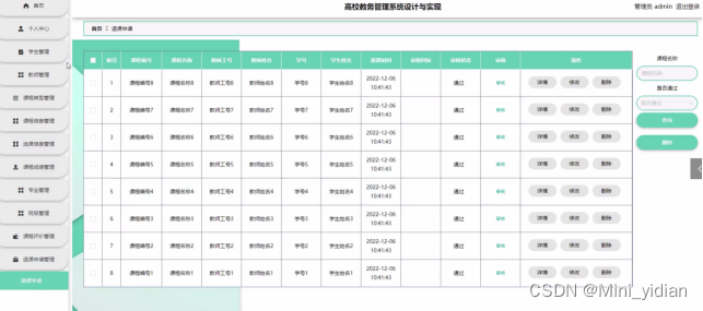 基于springbootvue的高校教务管理系统(源码文档部署讲解)基于springboot的教务管理系统的研究主要内容 Csdn博客