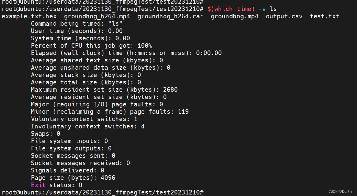 Linux time命令用法（time指令）（计算程序执行时间、运行时间）/usr/bin/time、real（实际时间）、user（用户CPU时间）、sys（系统CPU时间）挂钟时间-CSDN博客