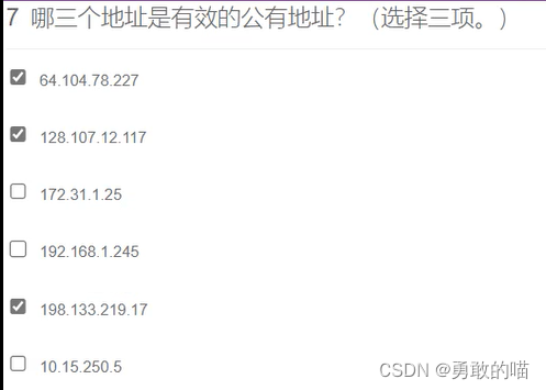 计算机网络 思科网院-模块11-13：IP寻址测试_ip寻址考试11-13-CSDN博客