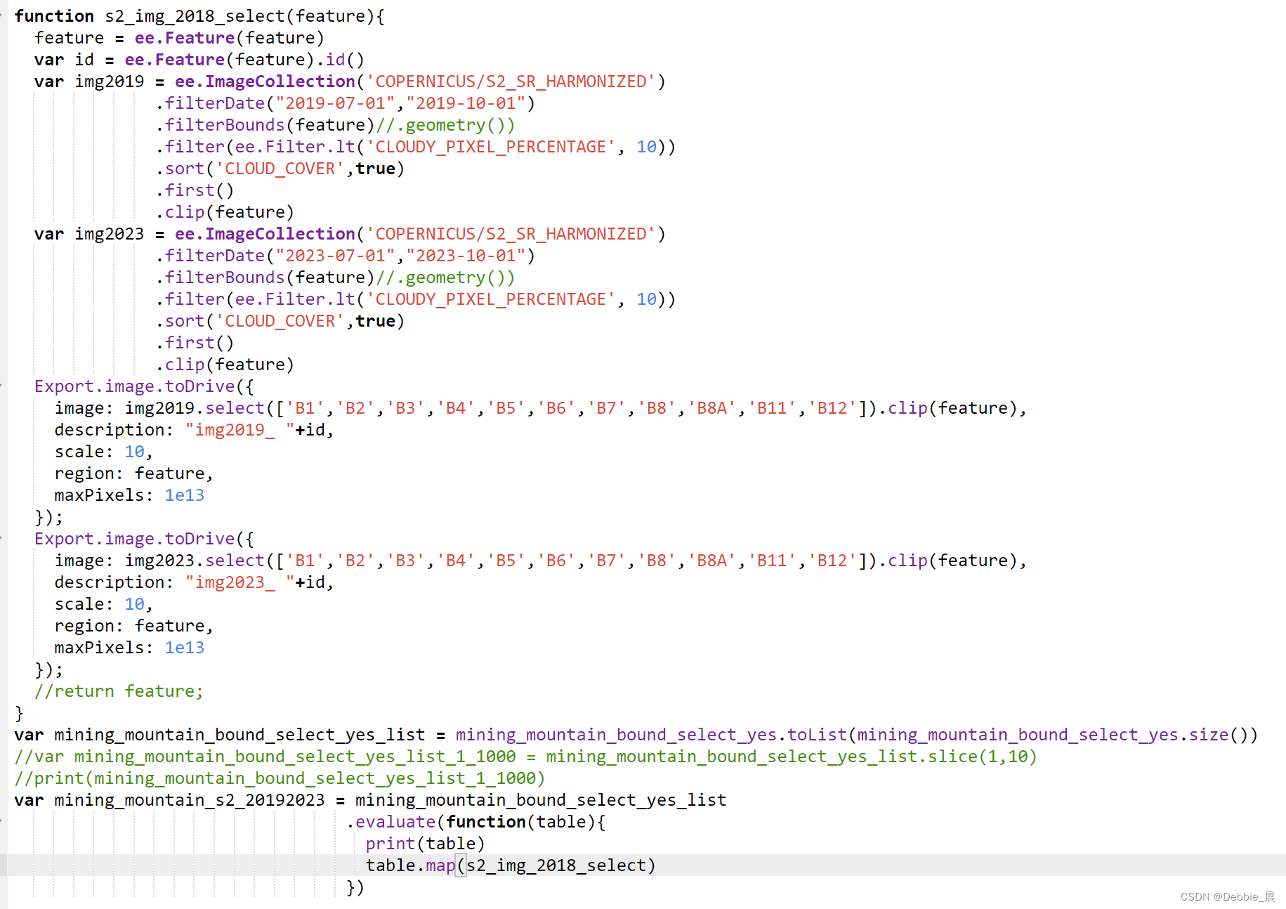 gee中A mapped function‘s arguments cannot be used in client-side operations_a mapped function's ...