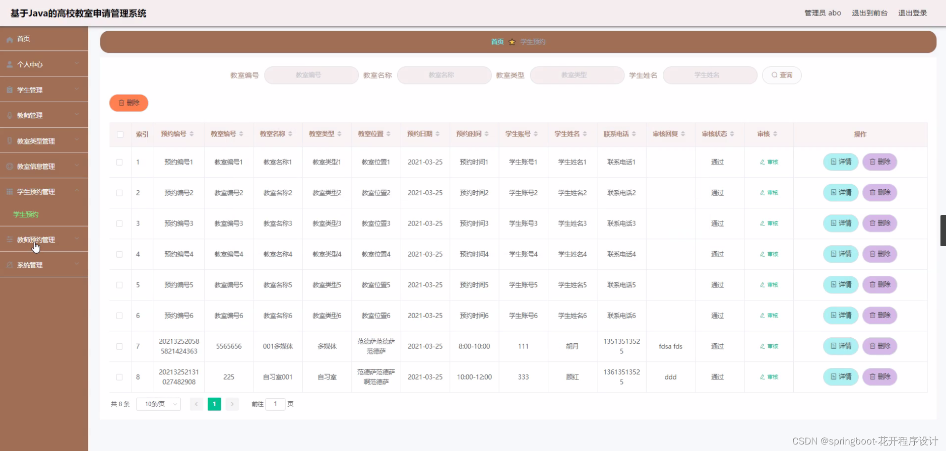 Springboot Java Php Node Python基于java的高校教室申请管理系统【计算机毕设】 基于springboot的教室调用申请系统 Csdn博客