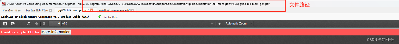 xilinx DocNav打不开以及格式错误：不是一个PDF文件或该文件夹已损坏-CSDN博客