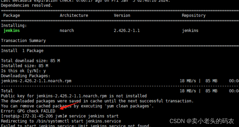 Jenkins 报错 Error: GPG check FAILED-CSDN博客