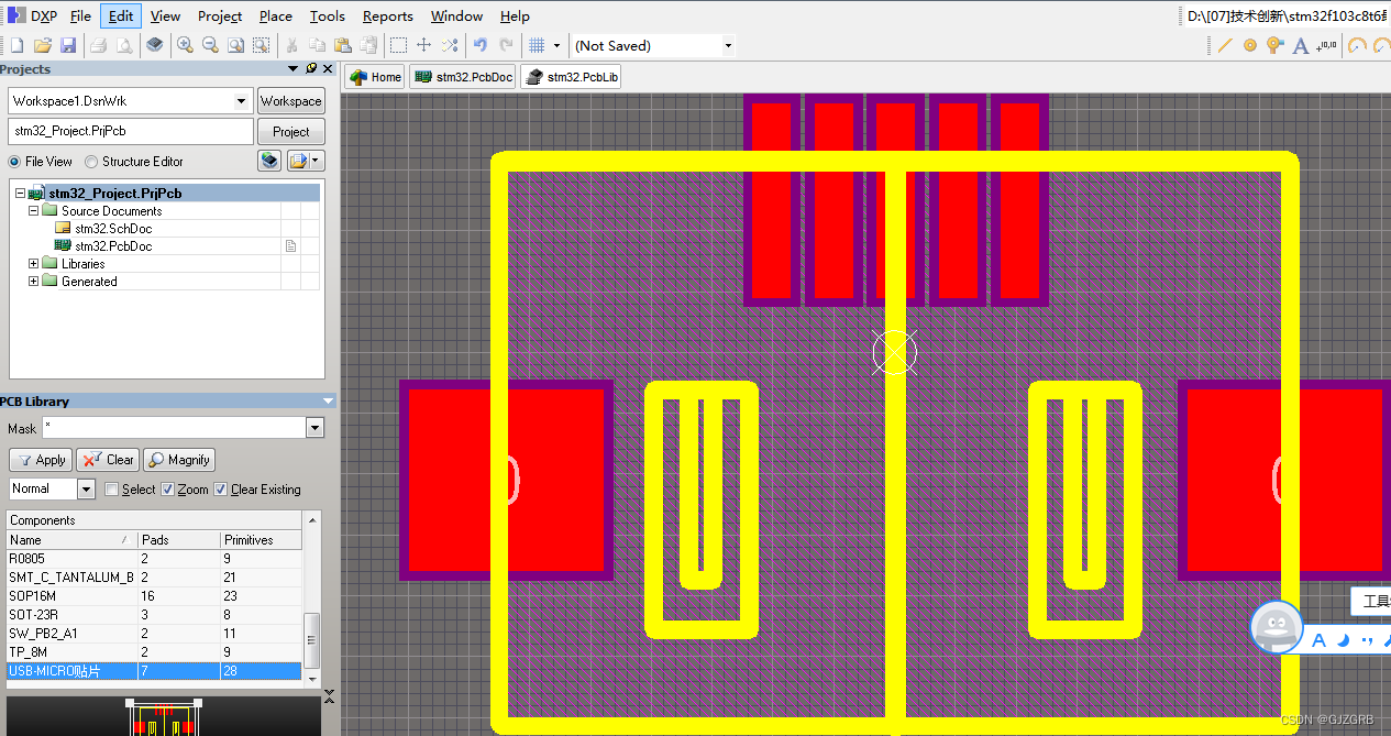 基于stm32f103c8t6单片机lqf48封装 最小系统开发板硬件(原理图pcb封装)工程文件,ad09设计的工程文件stm32最小开发板ad工程文件 Csdn博客