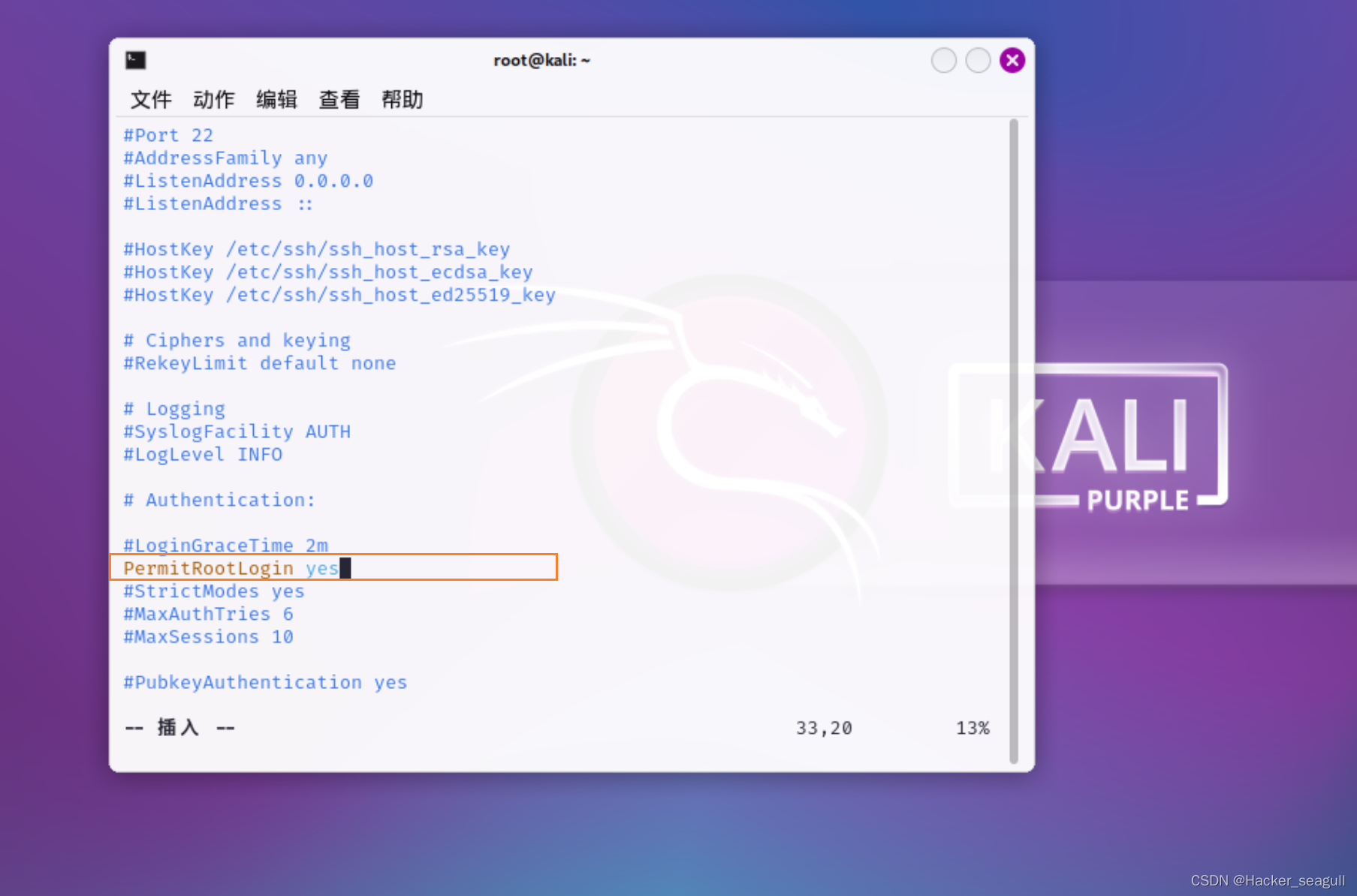 kali开启ssh服务并实现终端连接（详细版)(xshell、Finalshell)_kali打开 ssh-CSDN博客