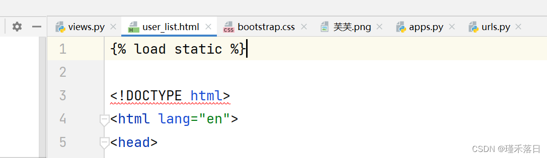 在pycharm中使用{% load statict %}没反应且报错是为什么？_{% load static %}为什么不能引用-CSDN博客