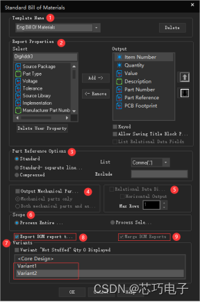 OrCAD X Capture CIS设计小诀窍系列--如何在Capture原理图中输出装配变量对应BOM_orcad capture 原理图 ...