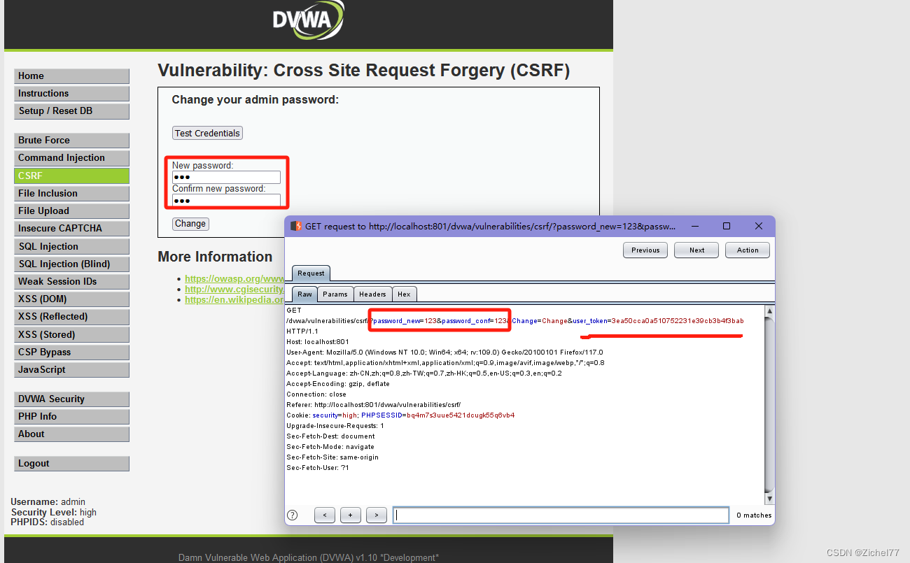 【DVWA】14. CSRF（High+Impossible）_dvwa csrf high-CSDN博客