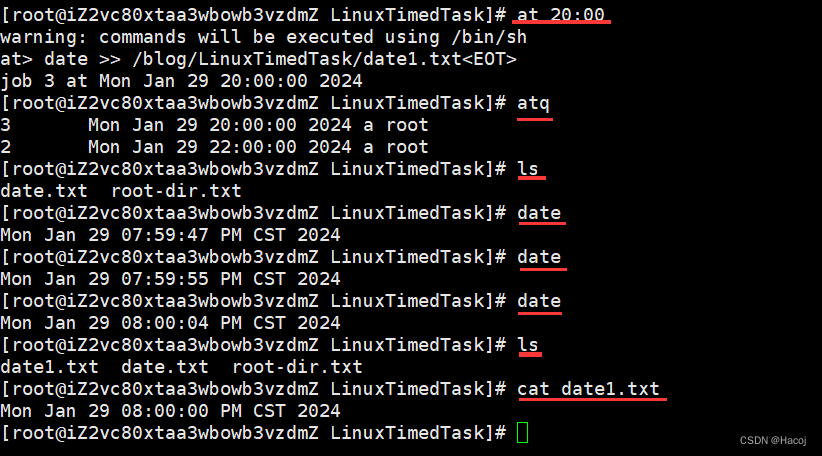 Linux定时任务调度 Crontab与at在linux下试用at、crontab命令进行进程调度 Csdn博客 