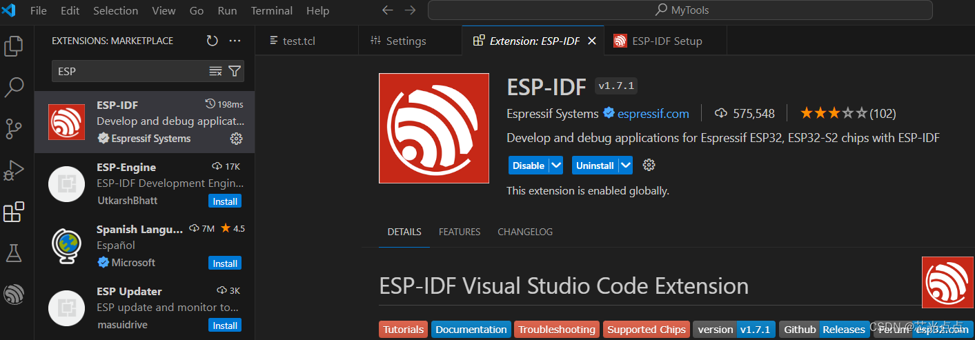基于 VScode 搭建ESP32开发环境 esp-idf_visual studio code esp32-CSDN博客