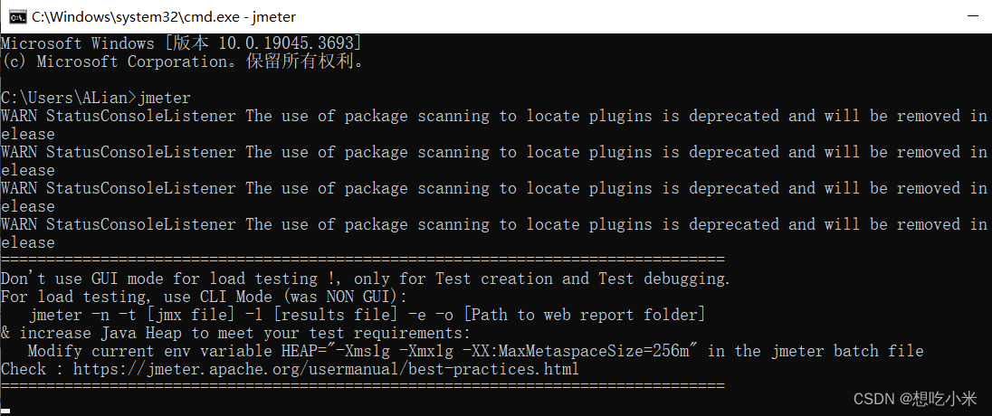 Jmeter安装配置环境变量教程_warn statusconsolelistener the use of package scan-CSDN博客