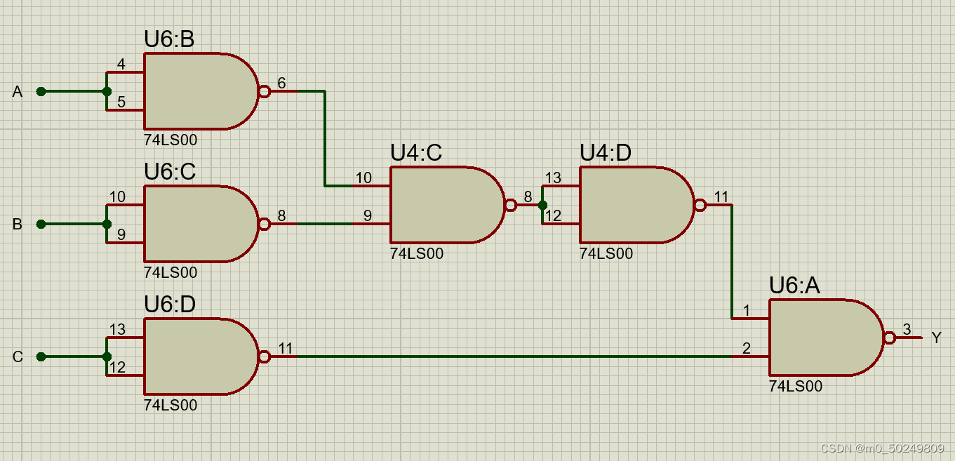 如何用74LS00组合一个三输入或门_三输入与非门-CSDN博客