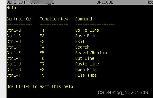 UEFI SHELL的编辑文本的edit命令的快捷键_uefi shell edit文件权限-CSDN博客