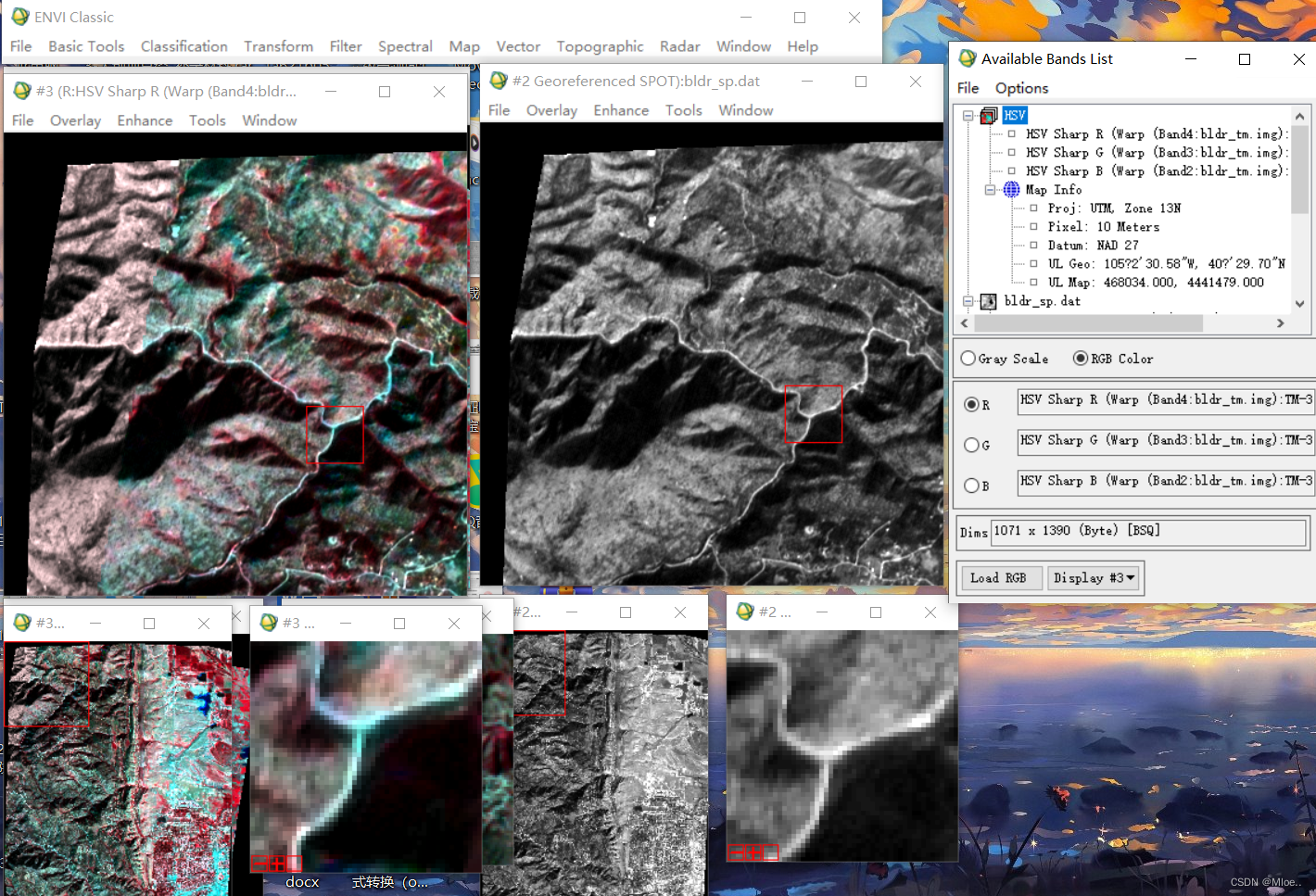 ENVI CLASSIC进行图像融合---HSV、PCA_envi图像融合-CSDN博客