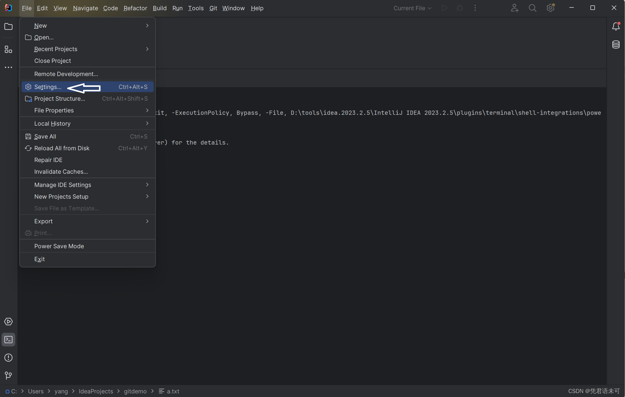 IDEA（23版）打开终端报错Cannot open Local 命令行功能-CSDN博客