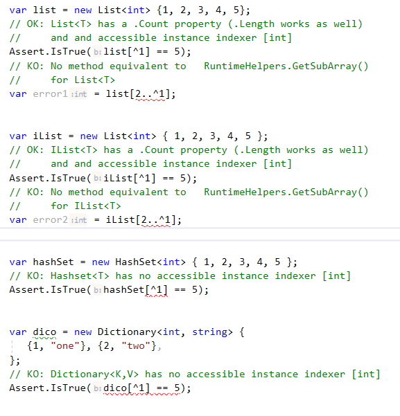 [C#] C# 索引和范围运算符解释_c#索引运算符-CSDN博客