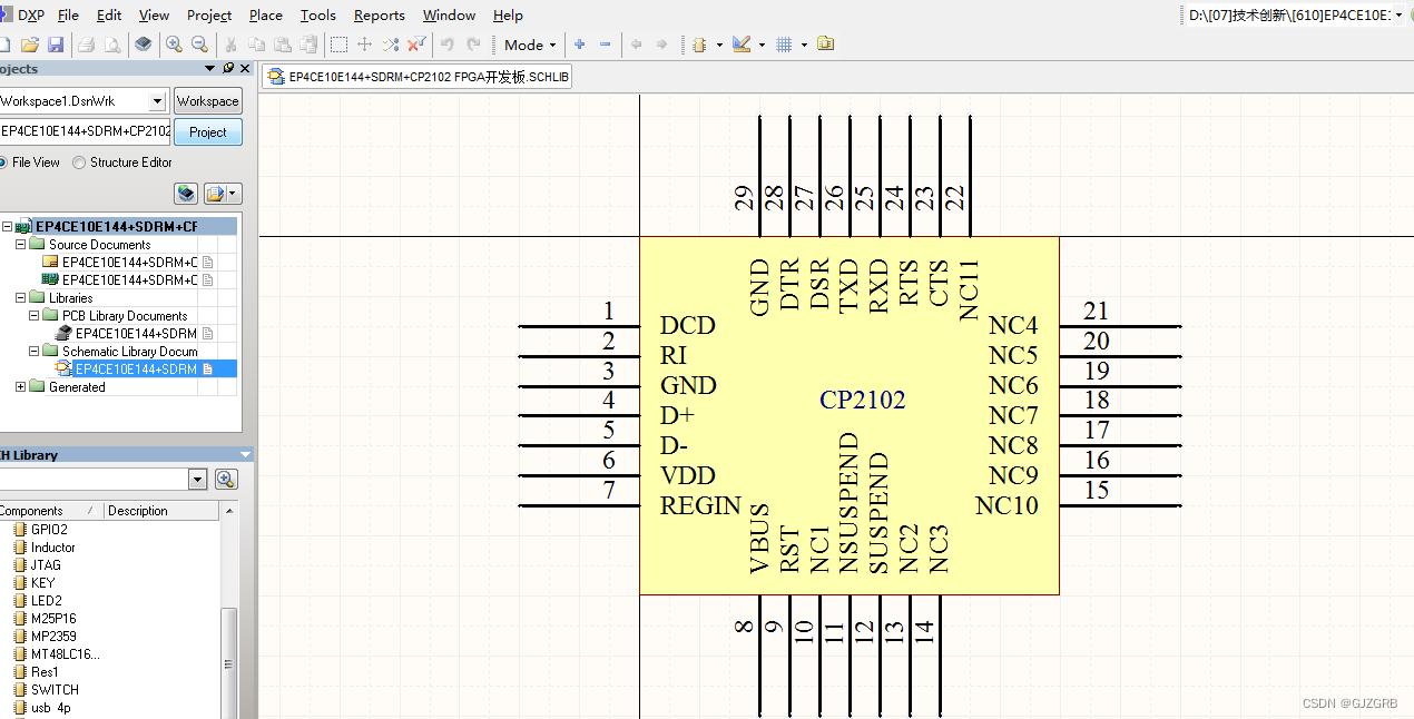 基于ep4ce10e144sdrmcp2102 Fpga(cyclone4e)应用开发板硬件(原理图pcb)文件,ad09设计的工程文件 Csdn博客