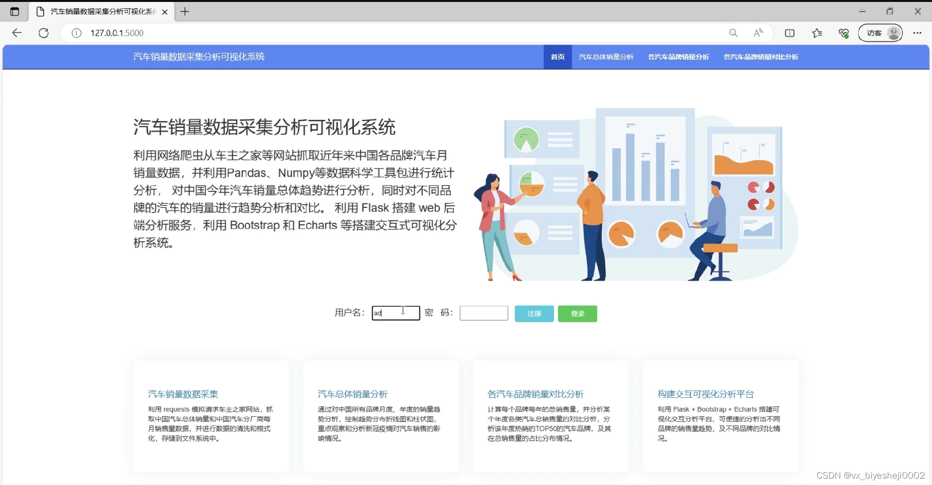 Python汽车数据爬取分析可视化系统 Flask框架 Requests爬虫 Echarts可视化 大数据 毕业设计（源码） 初学教程