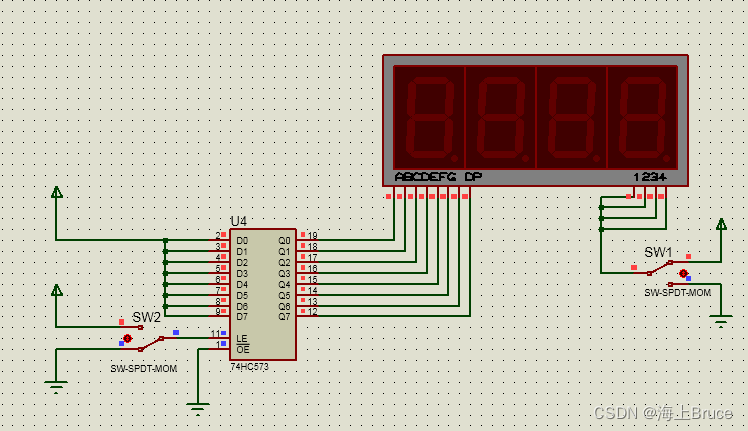 Proteus AT89C52模拟环境搭配74HC573锁存器模拟8位数码管问题_proteus74hc573怎么连接-CSDN博客