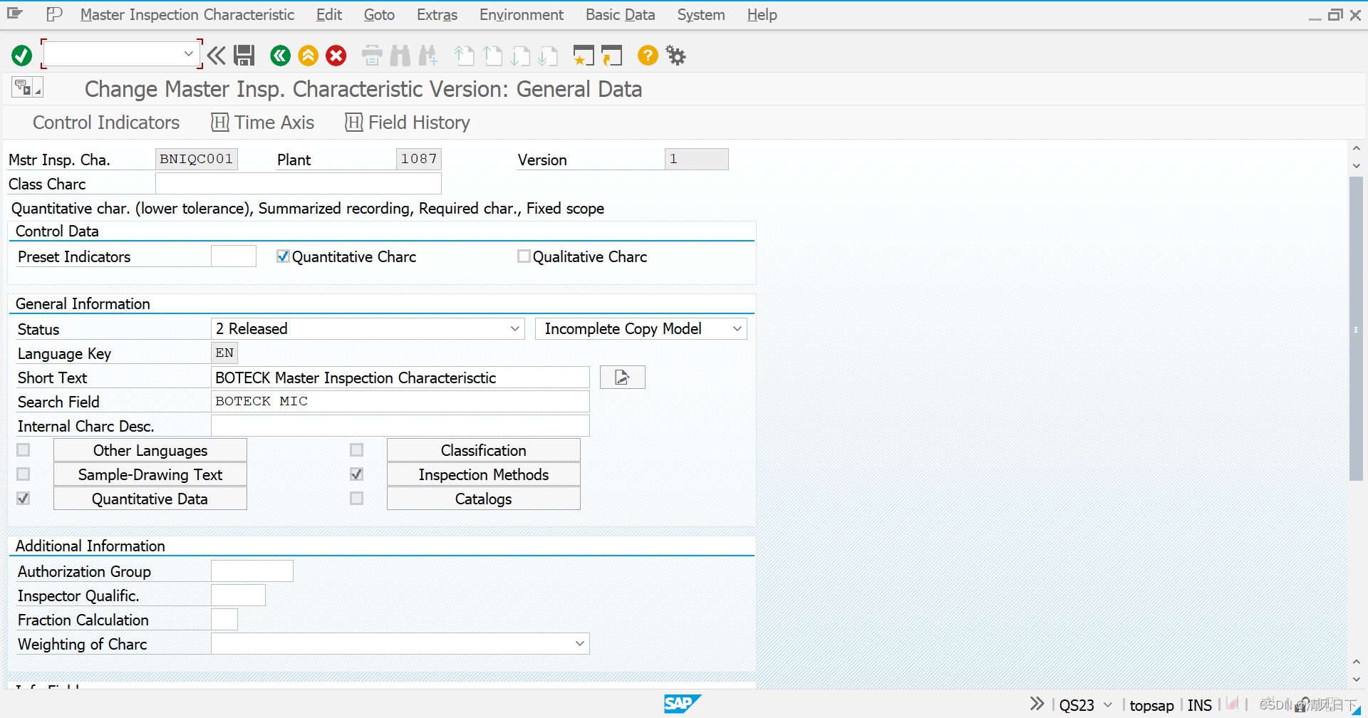 11 SAP集成测试-成品销售业务主线-主数据维护(QM模块-QP01检验计划)_qm 模块质检主数据维护-CSDN博客