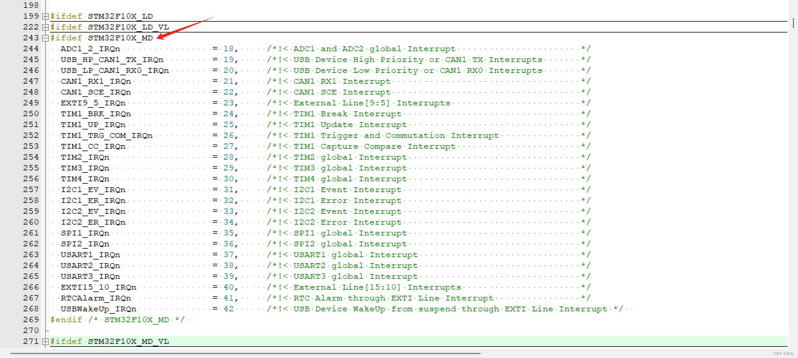 【STM32F103】中断系统&外部中断_stm32f103能设置多少个io中断-CSDN博客
