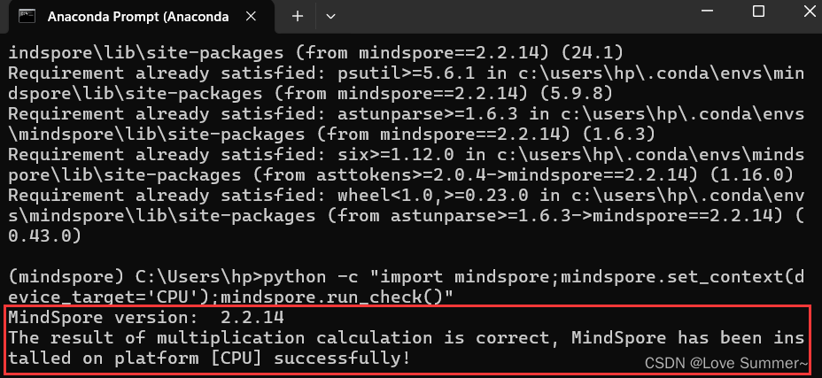 Windows安装华为昇思MindSpore_windows 安装mindspore-CSDN博客