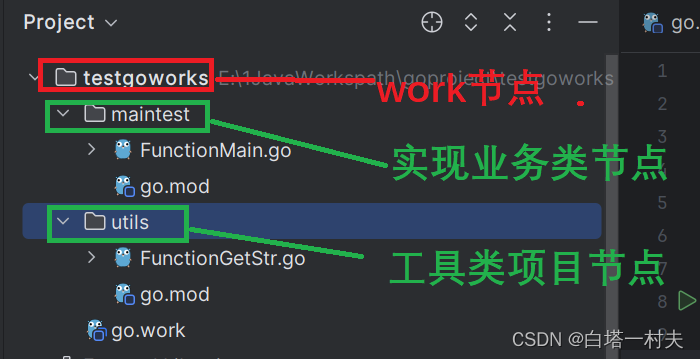 Gowork解决开发中调用其他项目_go work 中 数据库连接的代码在不同的模块中使用-CSDN博客