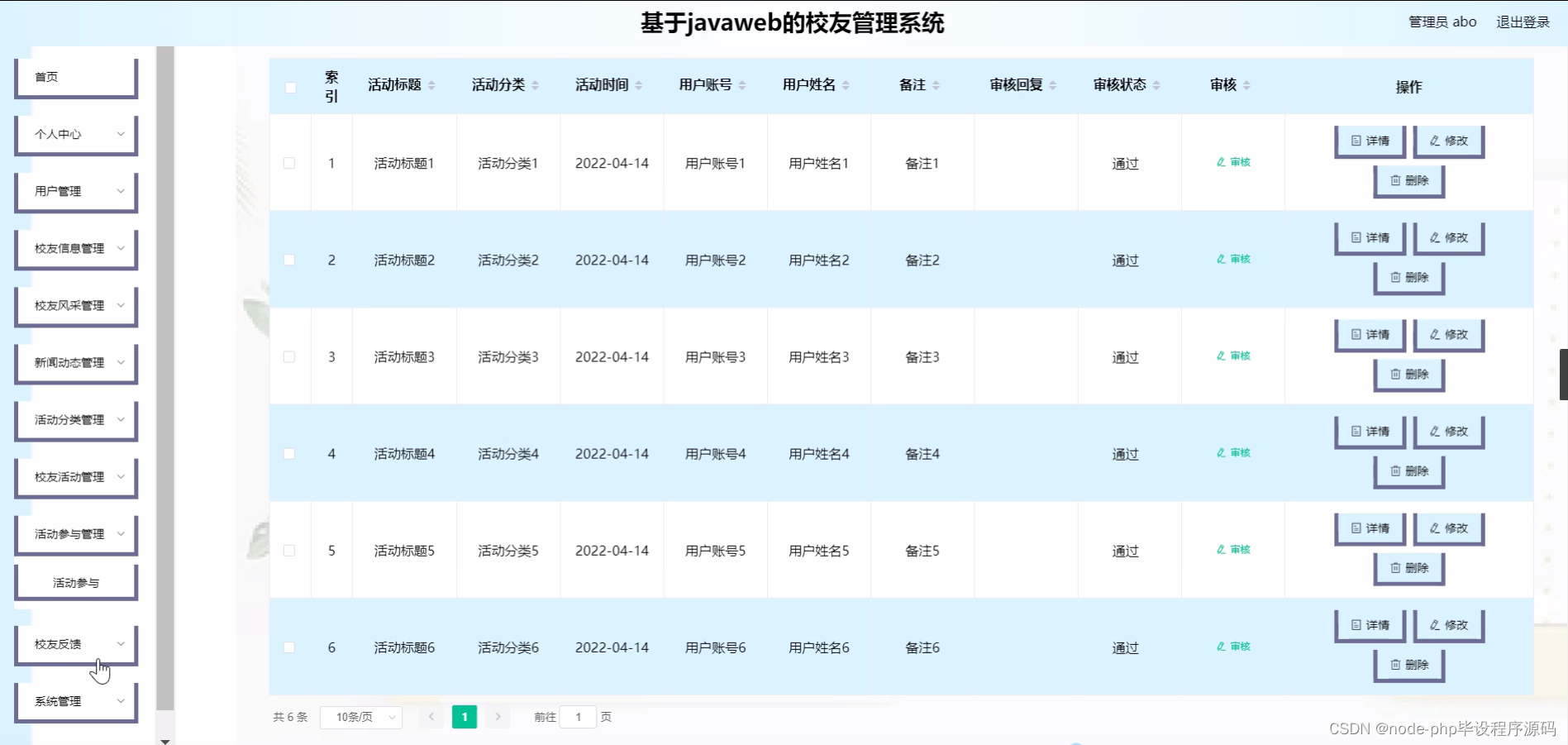 Springboot Java Php Node Python基于javaweb的校友管理系统【计算机毕设】 Csdn博客